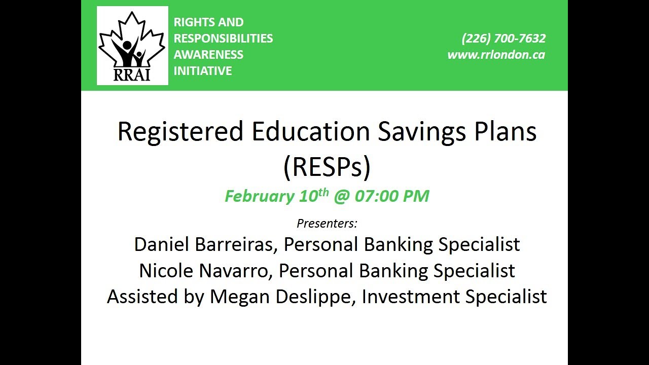 Registered Education Savings Plans (RESPs) - YouTube