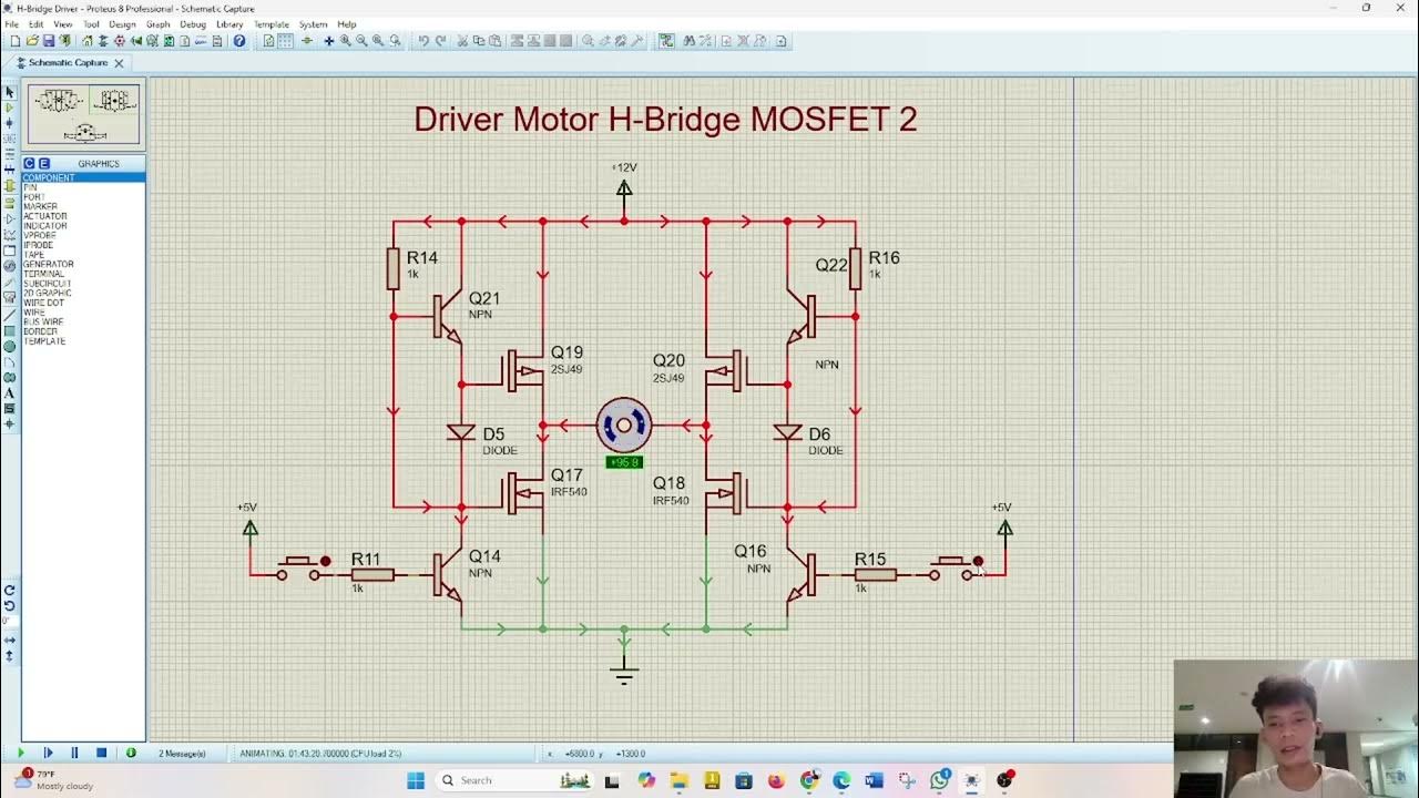 Agung Harianto | 4122600049 | Simulasi Driver Motor H-Bridge BJT MOSFET ...
