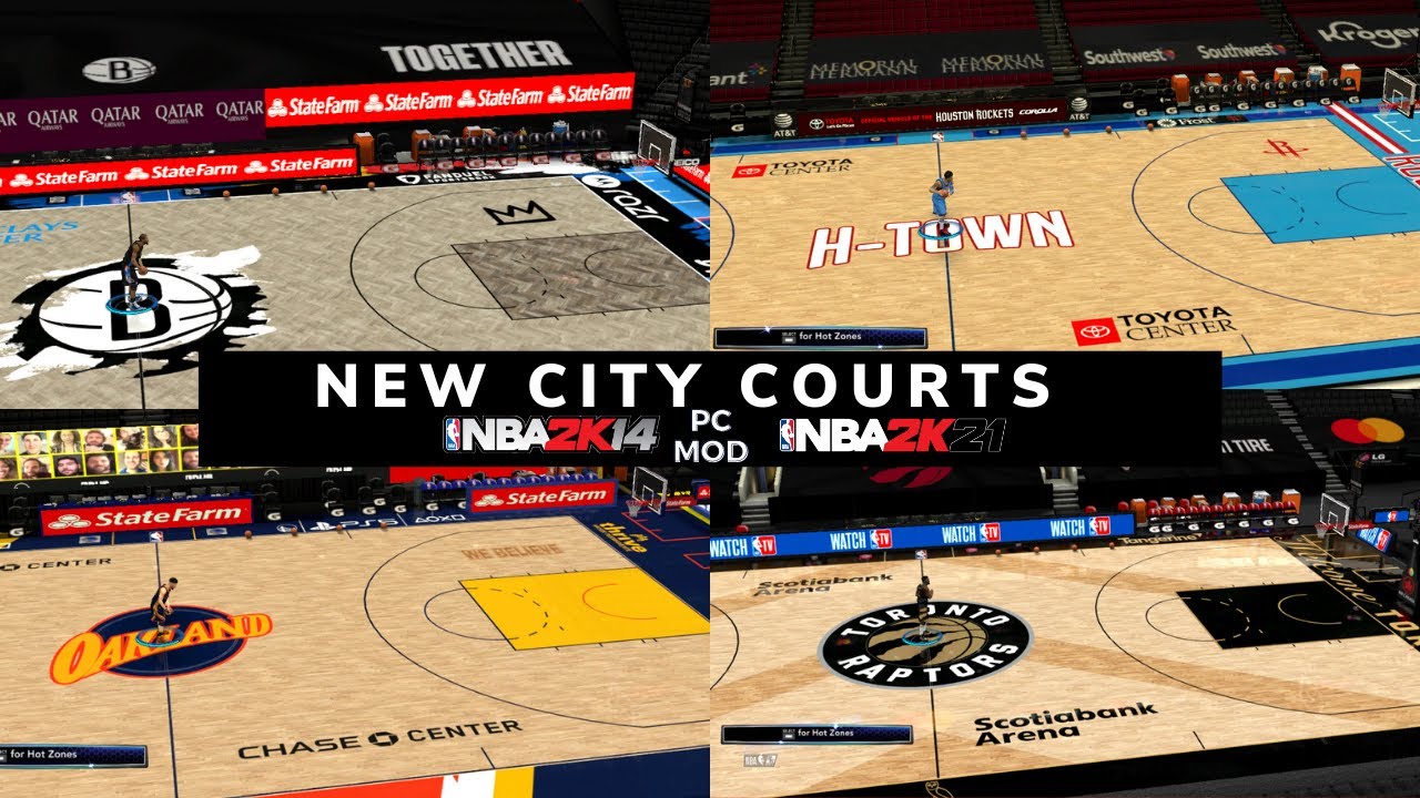 Updating 4 City courts + 1 Classic Court Nba2k14-2k21 *PC MOD* - YouTube