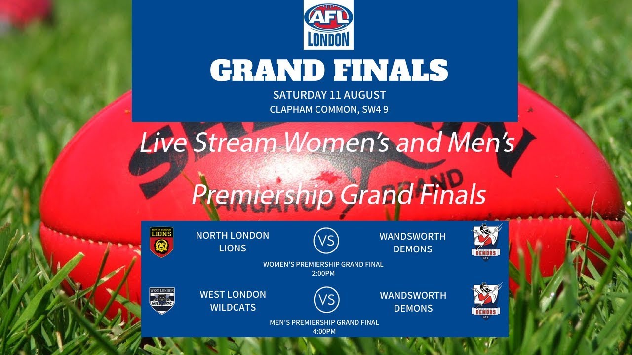 AFL London Grand Finals 2018 - Women's & Men's Premiership Finals - YouTube