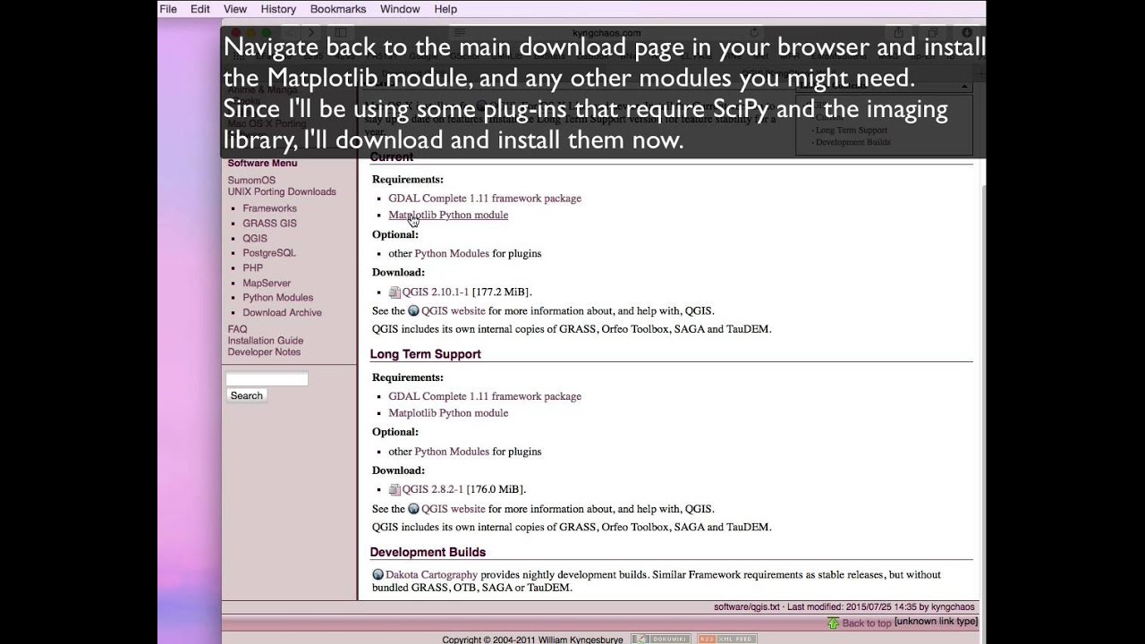 Mac Install QGIS 2.8.2 stable release - YouTube