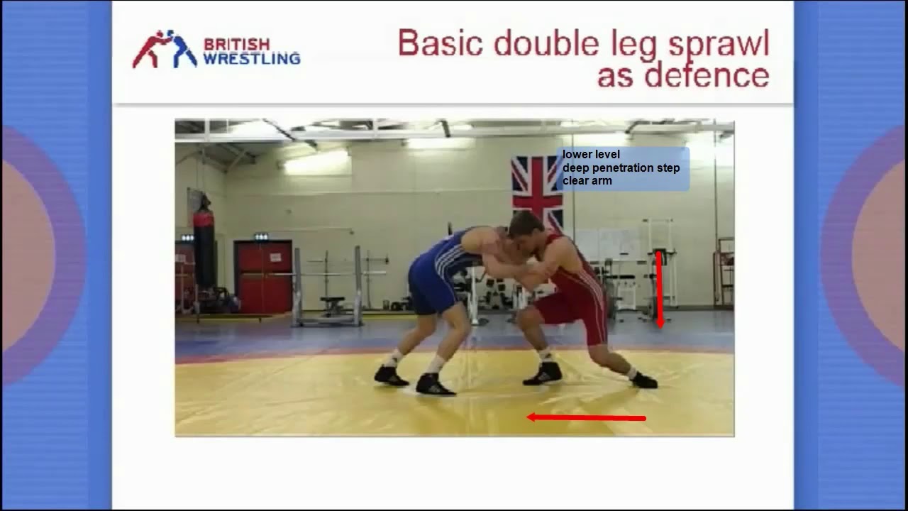 Yellow Award - Basic Double Leg Sprawl as Defence - YouTube