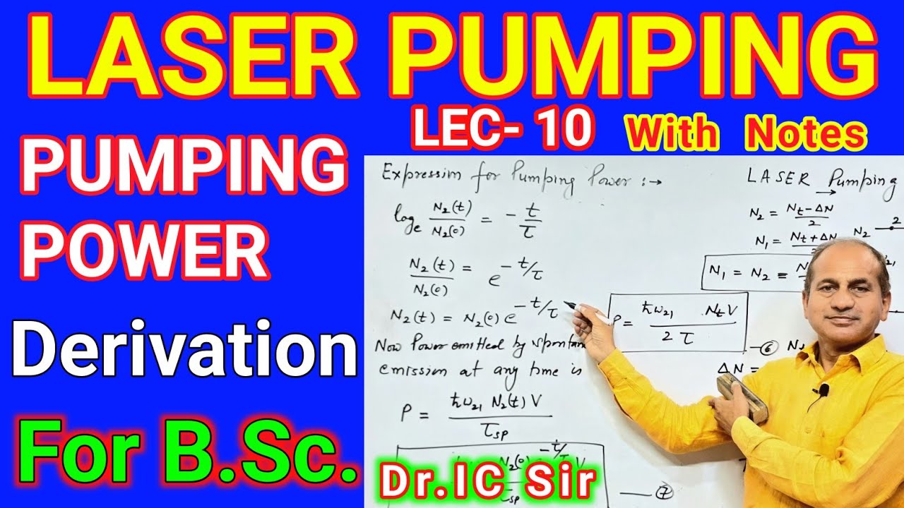LASER PUMPING || Expression for Laser PUMPING POWER || How LASER are ...