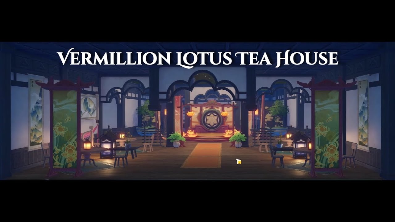 Serenitea Pot - Vermillion Lotus Tea House | Genshin Impact - YouTube