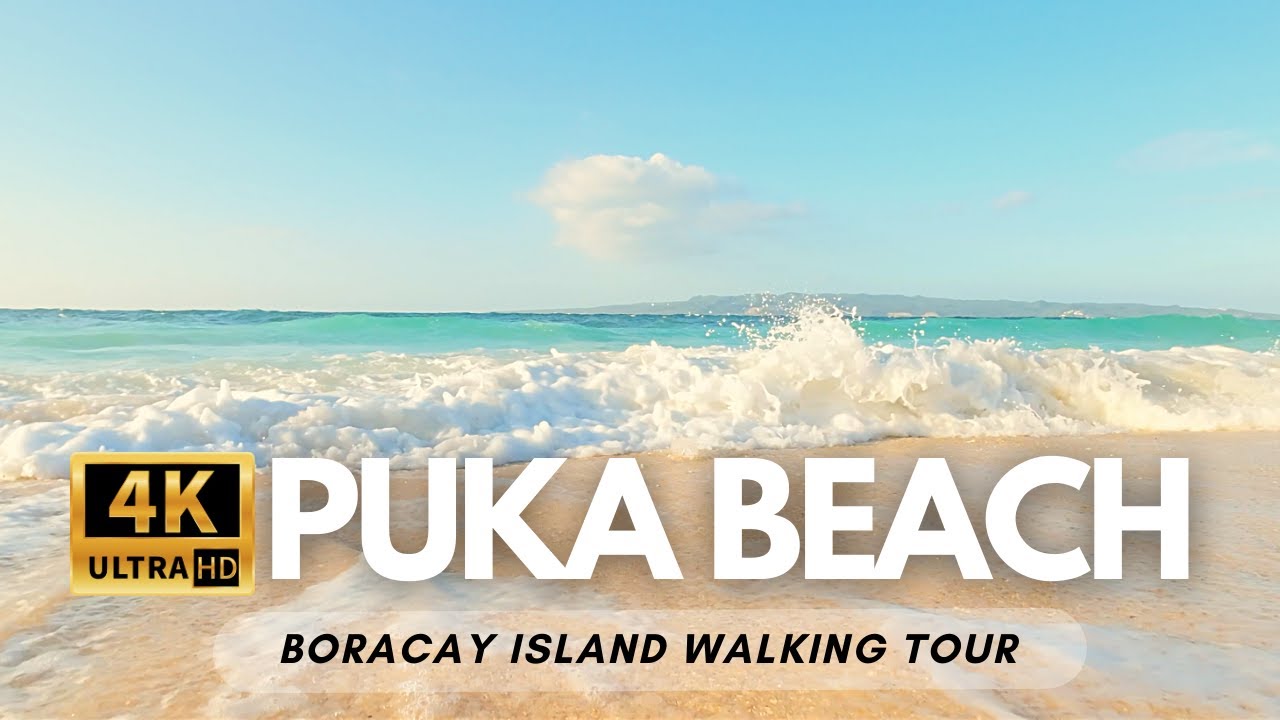 Puka Beach Sunset stroll at Boracay Island 4K - YouTube