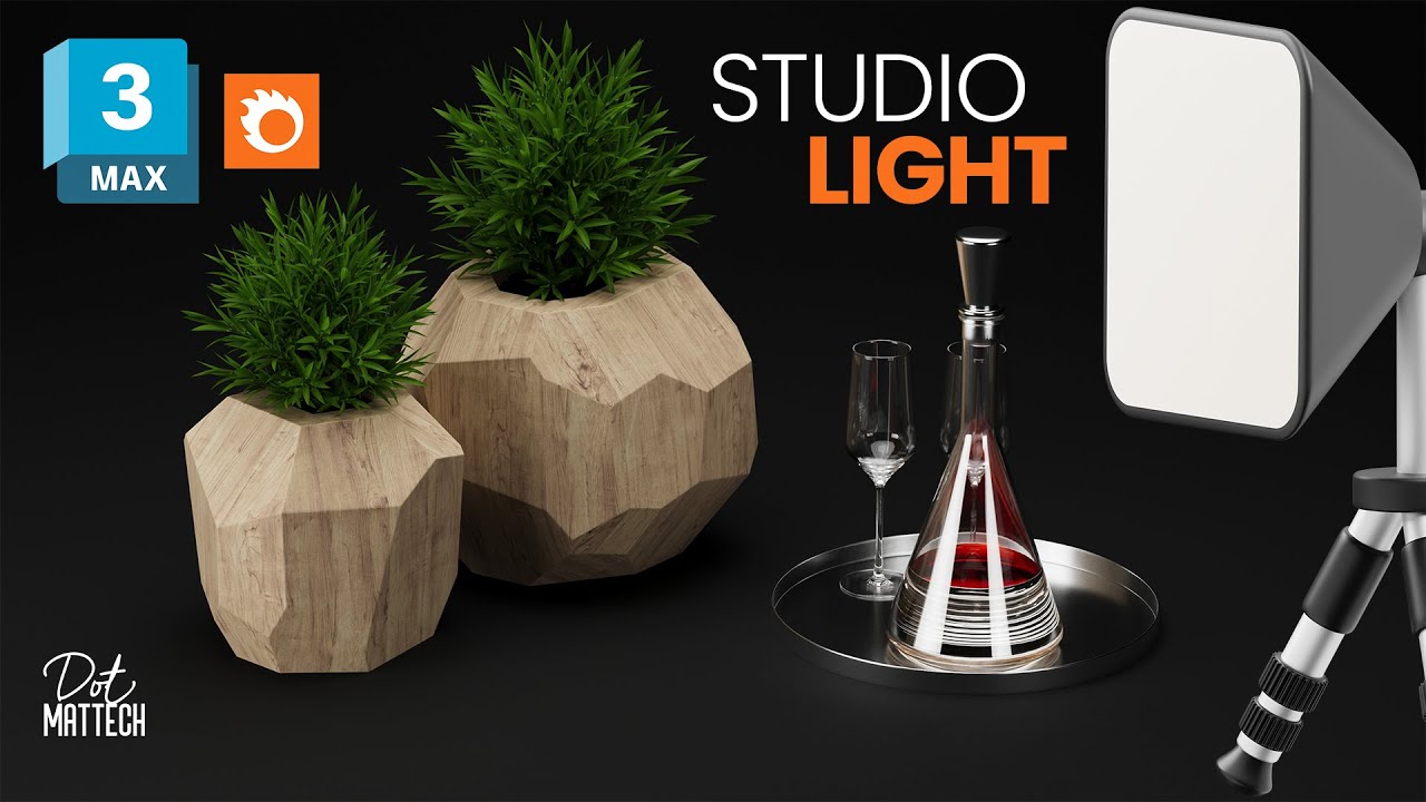 Corona Studio Light 3ds Max Tutorial #dotmattech - YouTube