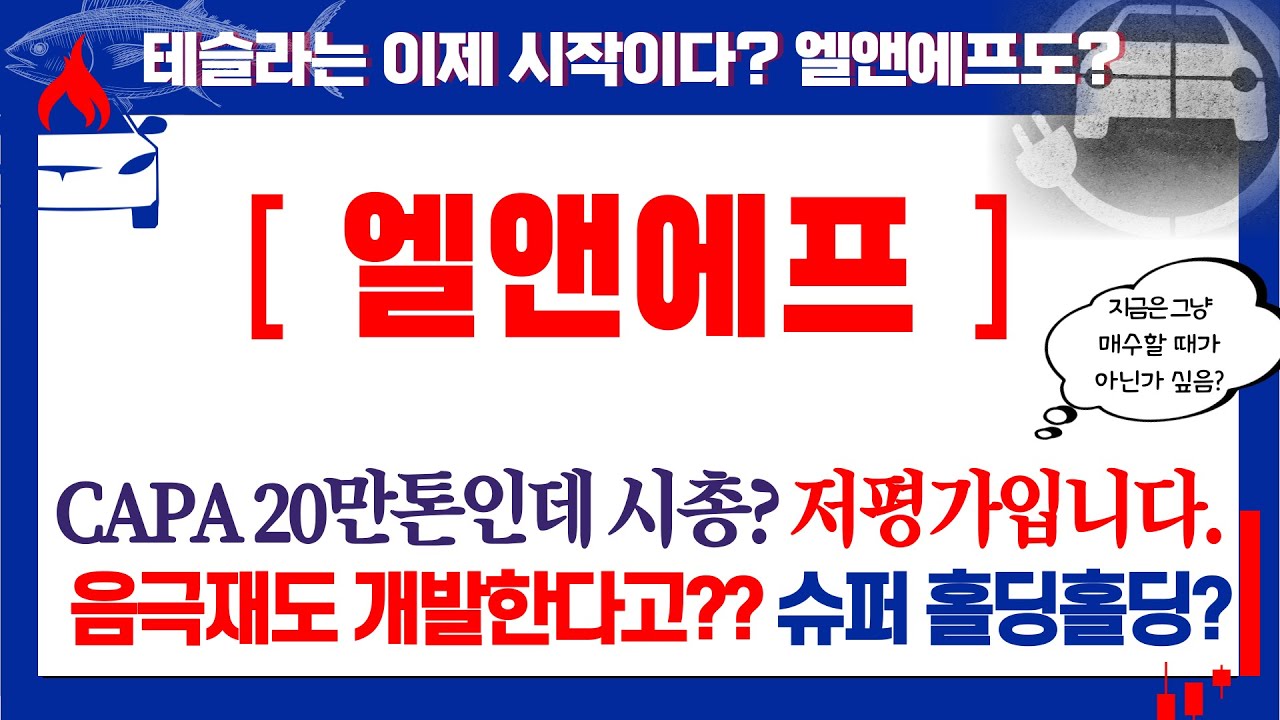 엘앤에프 주가전망 테슬라 음극재생산 양극재 캐파 20만톤 시가총액 절대적 저평가 구간 엘앤에프주가 에코프로 에코프로비엠