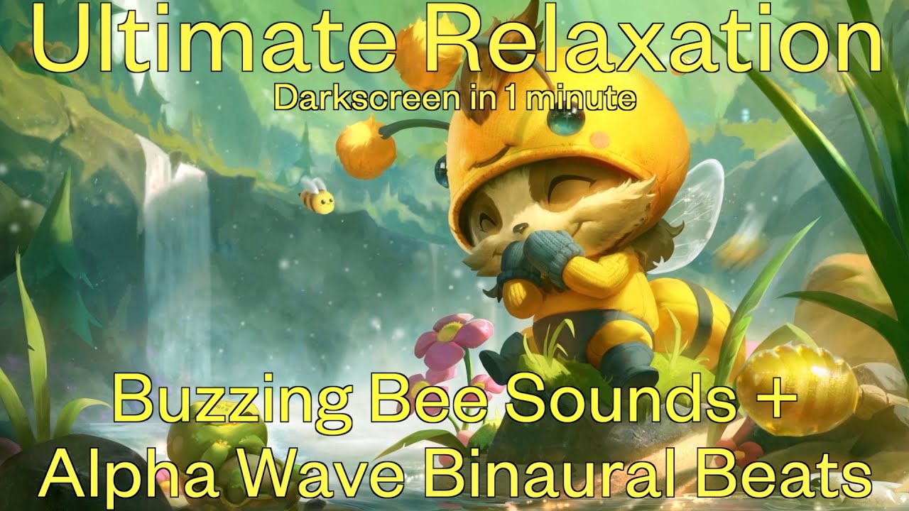 Buzzing Bees, Birds and Alpha Waves Binaural Beats, Bee Sounds, Alpha ...