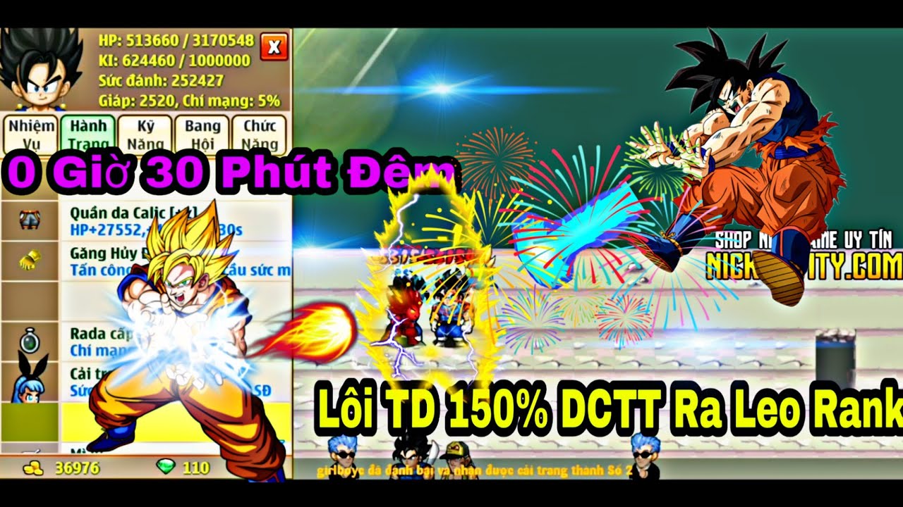NRO | 0H30 Phút Lôi TD 2 Găng Hủy Diệt Cấp 7 Nội Tại 150% DCTT Giá Chỉ ...