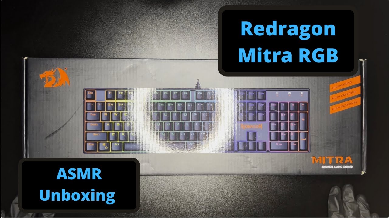Redragon Mitra Mechanical Gaming Keyboard RGB | ASMR Unboxing - YouTube