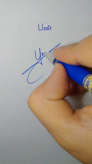 Uzair name signature style #sign #signature #uzair - YouTube
