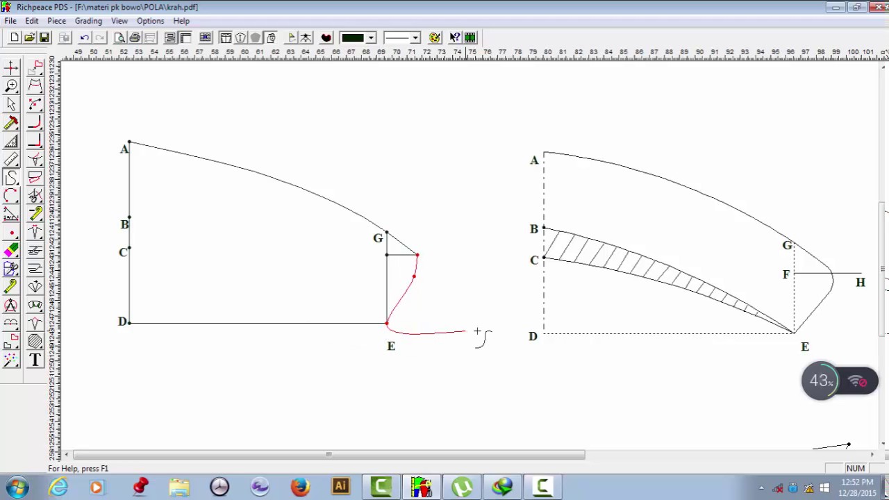 01 pola kerah setengah tegak (Richpeace - Pattern Design System) -228 ...