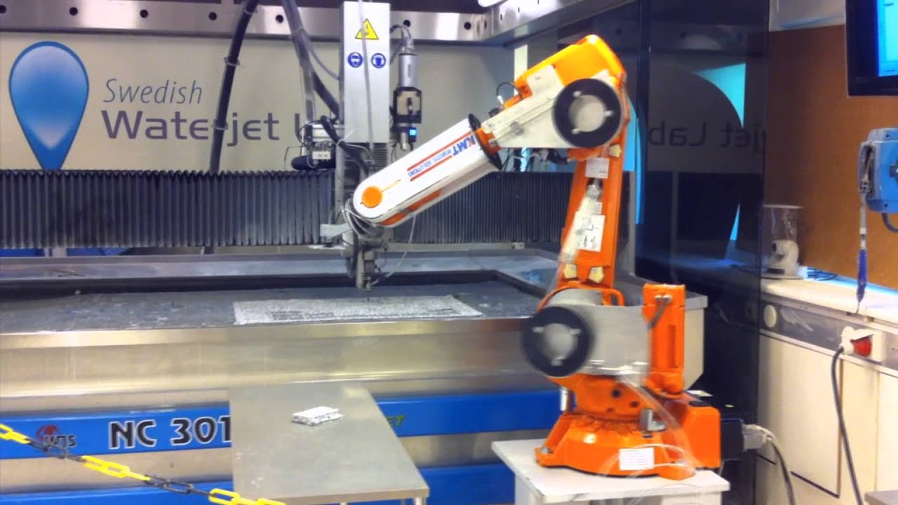 Automated pick and place, robot and CNC machine - YouTube