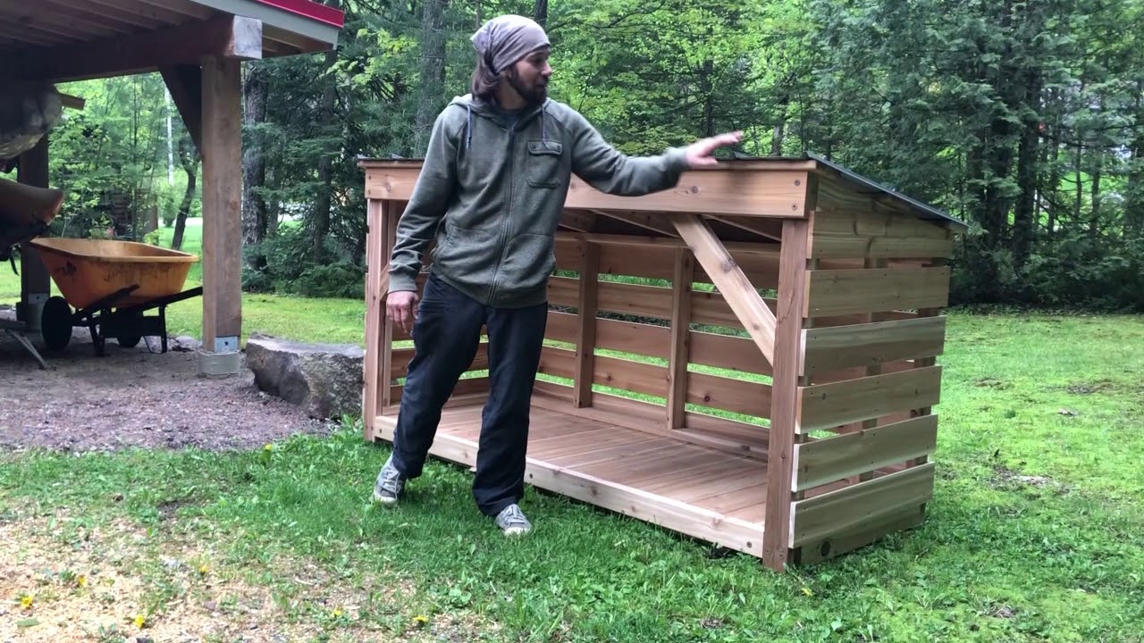 Firewood Shelter - Storage Rack Solutions - YouTube