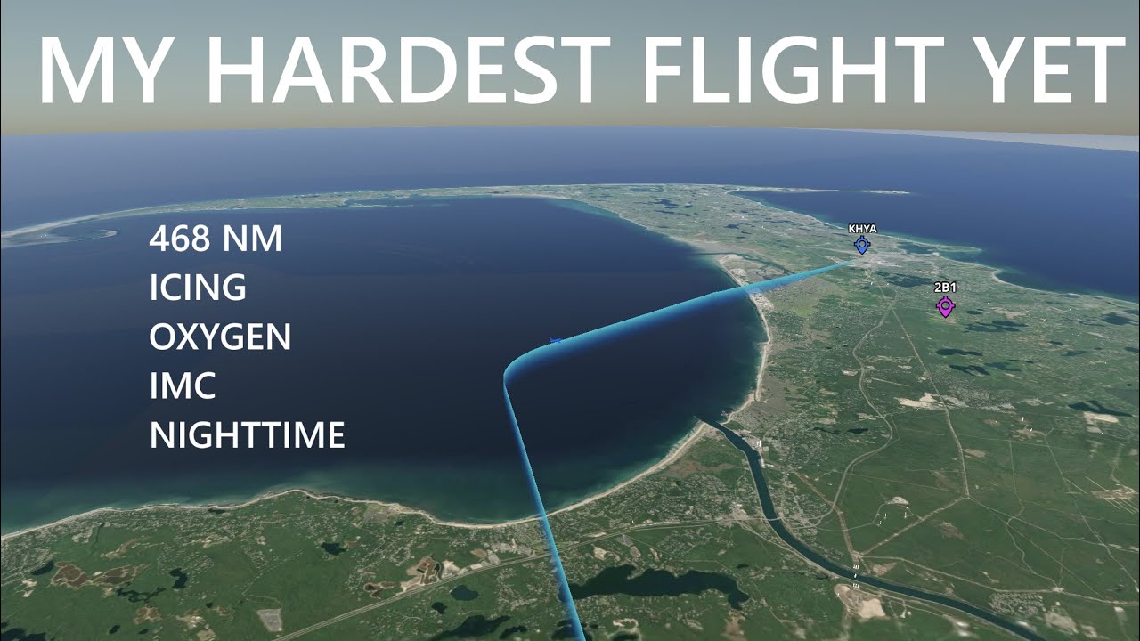 My Hardest Flight Yet -- Icing, IMC, O2 & Night Landing -- Pittsburgh ...