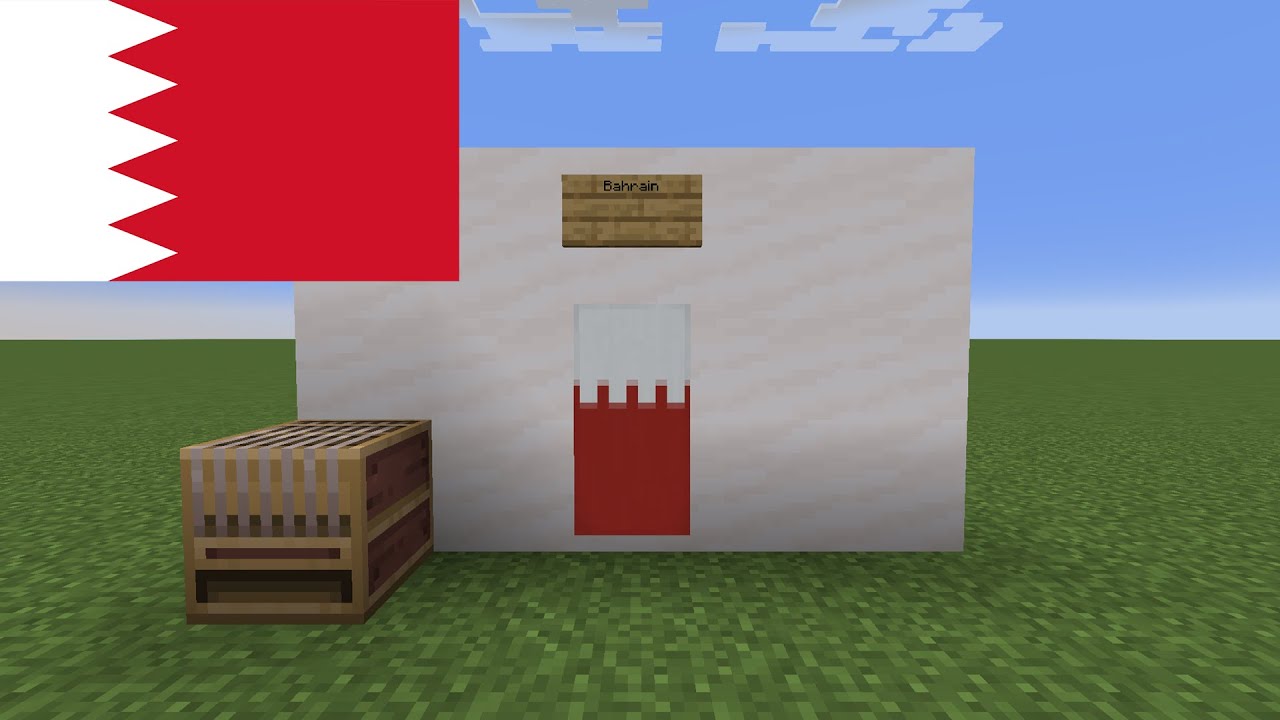 How to Make Bahrain's Flag in Minecraft - YouTube