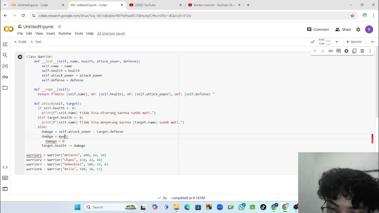 OOP Game Sederhana Menggunakan Python Part 2.2 - YouTube
