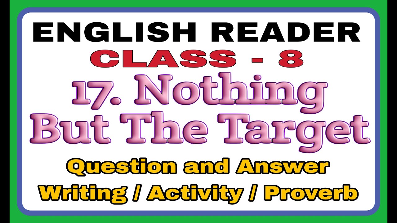 Class 8, Nothing But The Target, Chapter 17 | Writing Activity Proverb | DD KI PATHSHALA - YouTube