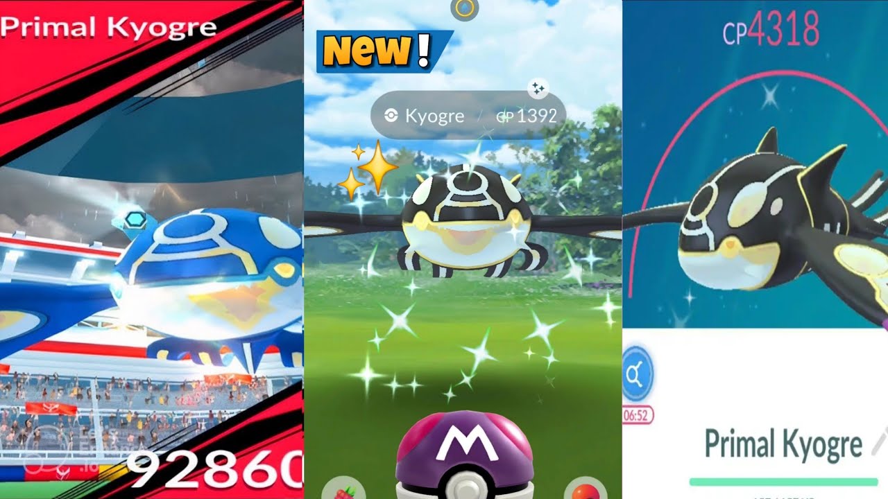 First Ever ️Shiny Kyogre Raid in #pokémongo - YouTube