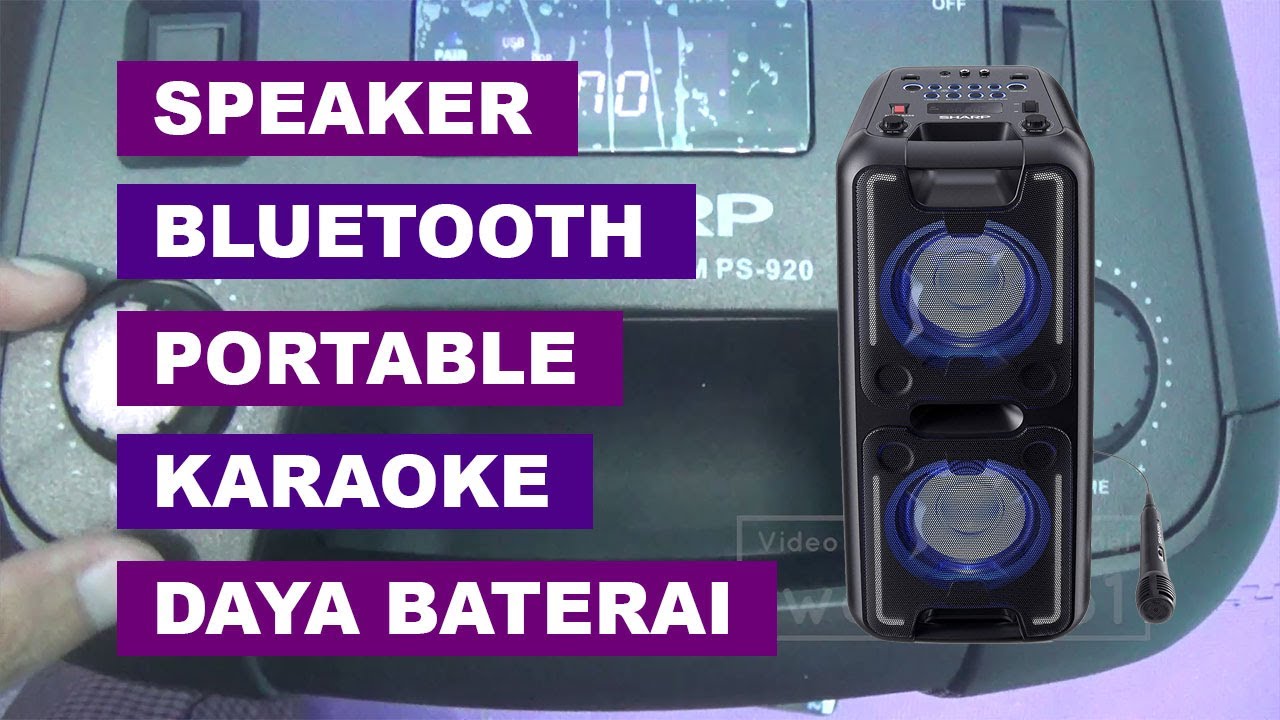 Unbox & Tes Speaker Aktif Portable Sharp PS-920 versi murah JBL Party ...