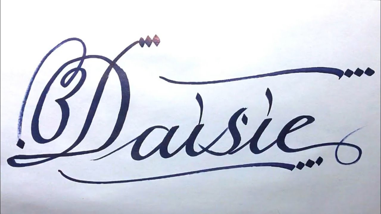 Daisie Name Signature Calligraphy Status | How to Cursive write with ...