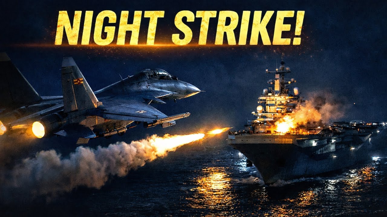 Night Strike Scenario: Shenyang J-15 Fighter Jets Launch Missile Attack ...