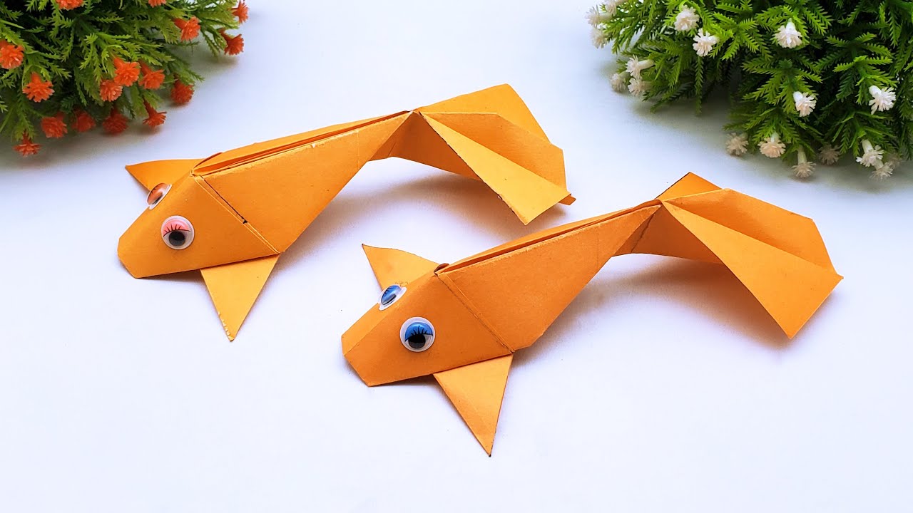 Handmade Easy Paper Fish Making Tutorial | Paper Fish Making At Home ...