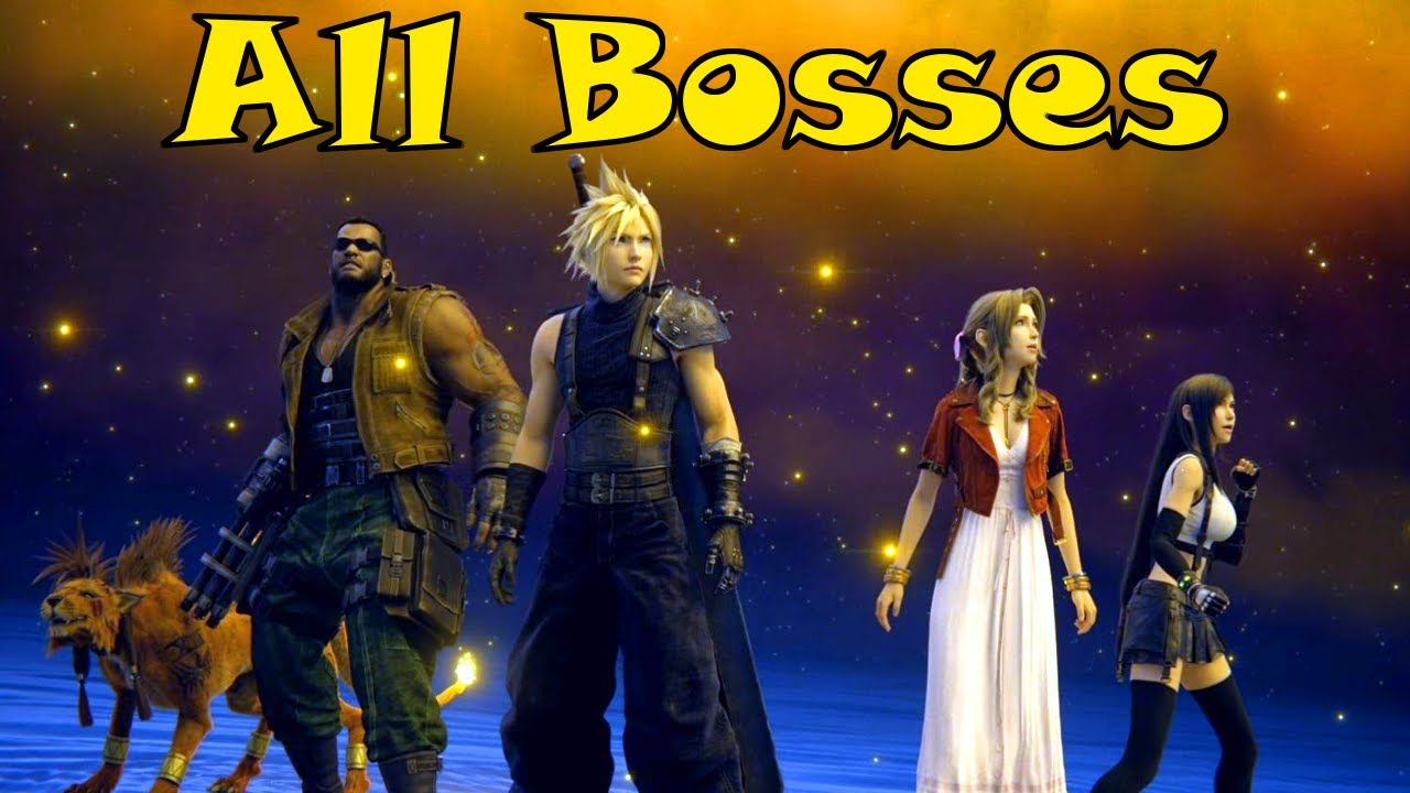 Final Fantasy 7 Remake - All Bosses (All Story Boss Fights) - YouTube