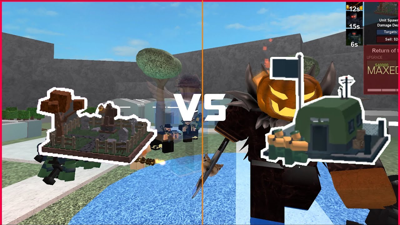 Graveyard Vs Barracks Tower Battles Roblox - YouTube