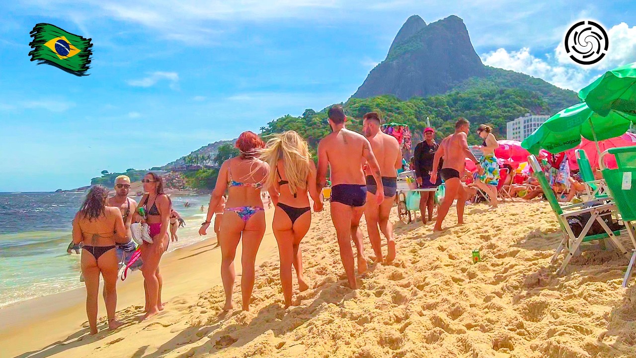 The Beach Everyone Loves: LEBLON BEACH — Rio de Janeiro 🇧🇷 Brazil 【 4K ...