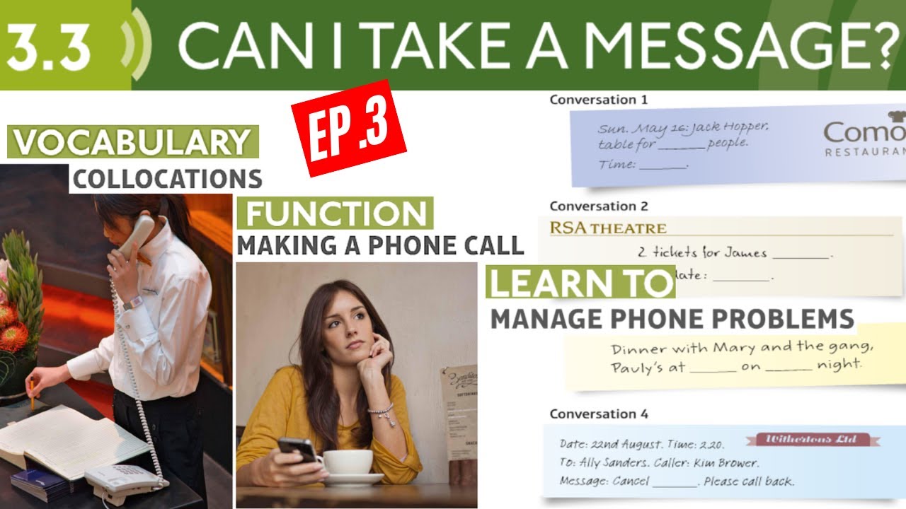 002 - 3.3 - Can I Take a Message? - 03 (Function: Making a Phone Call ...
