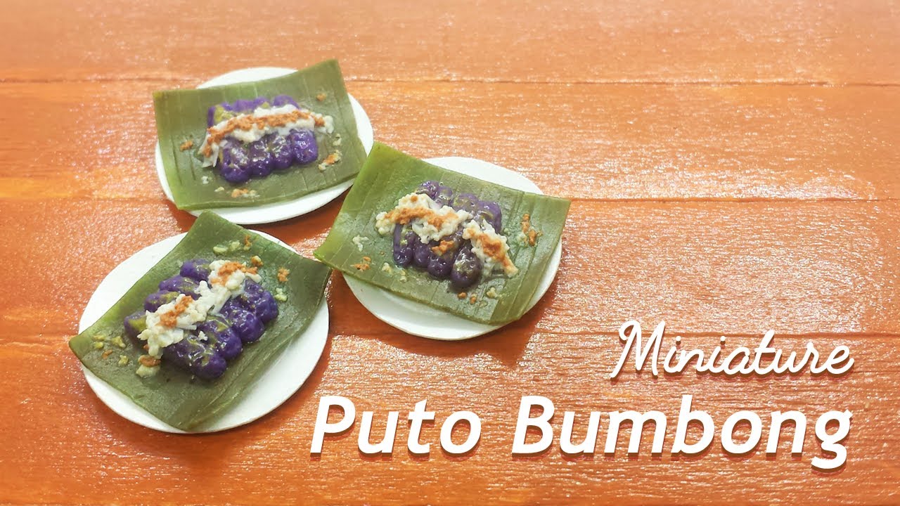 DIY Miniature Puto Bumbong (Filipino Steamed Rice Cake) | Air Dry Clay ...