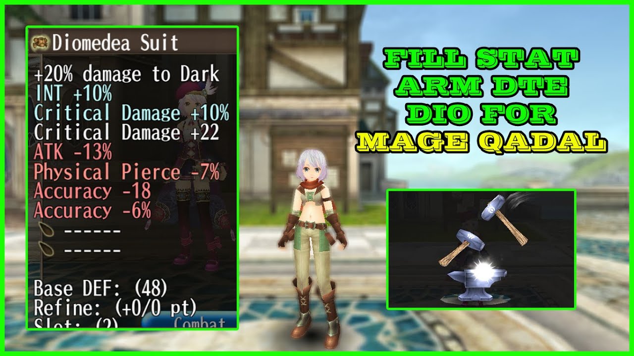 FILL STAT ARMOR MAGE QADAL DTE20I10CD10CD22 TORAM ONLINE CAP 270 - YouTube