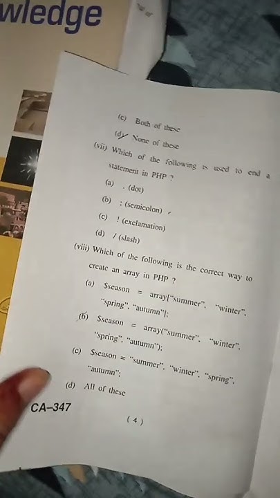 Php Programming Paper Bscexam Questionpaper 2ndyear Hpuexamnews 2023paper Computerscience