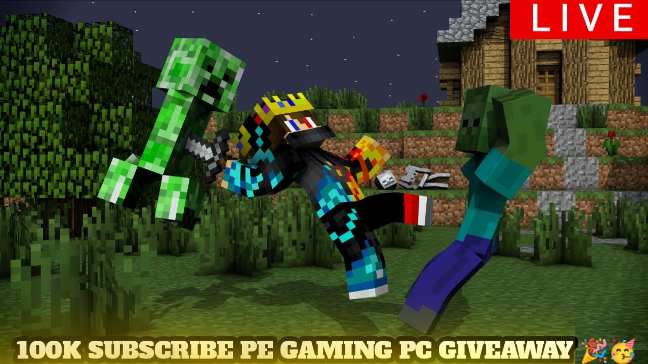 Minecraft Smp Live/Gaming PC Giveaway 😺 Hamsabke Gaming - YouTube