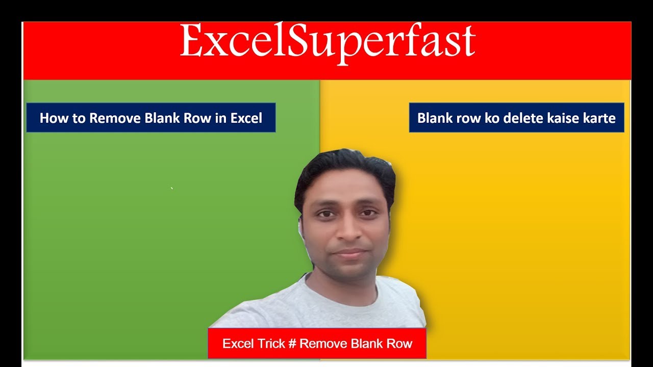 How To Remove Blank Rows In Excel YouTube How To Remove Blank Rows In Excel YouTube