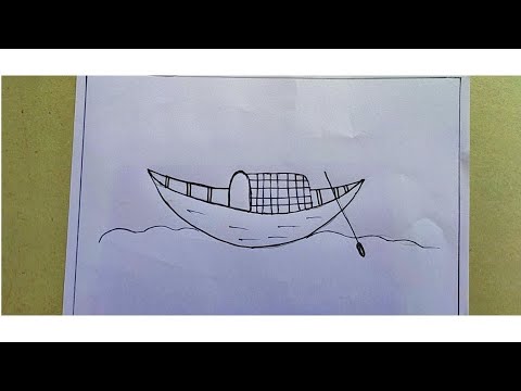How to draw a nouka নৌকা step by step । নৌকা। Sabi's Creative World। # ...