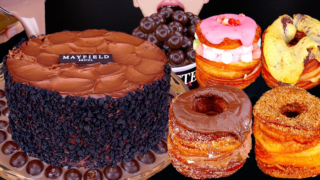 Asmr Chocolate Cake Maltesers Doughnuts Kitkat Oreo Ice Cream Nutella