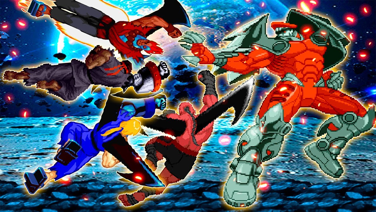 Cyber Ryu, Cyber Ken, Cyber Sagat & Shin Cyber Akuma VS VEGATRON ...