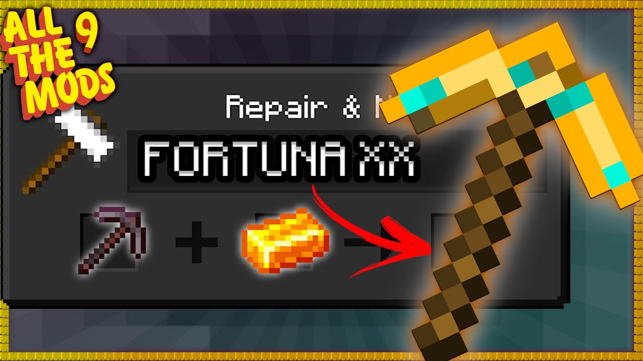 COLOCAMOS FORTUNA 20 EM UMA PICARETE DE VIBRANIUM ! Minecraft ATM 9 #47 ...