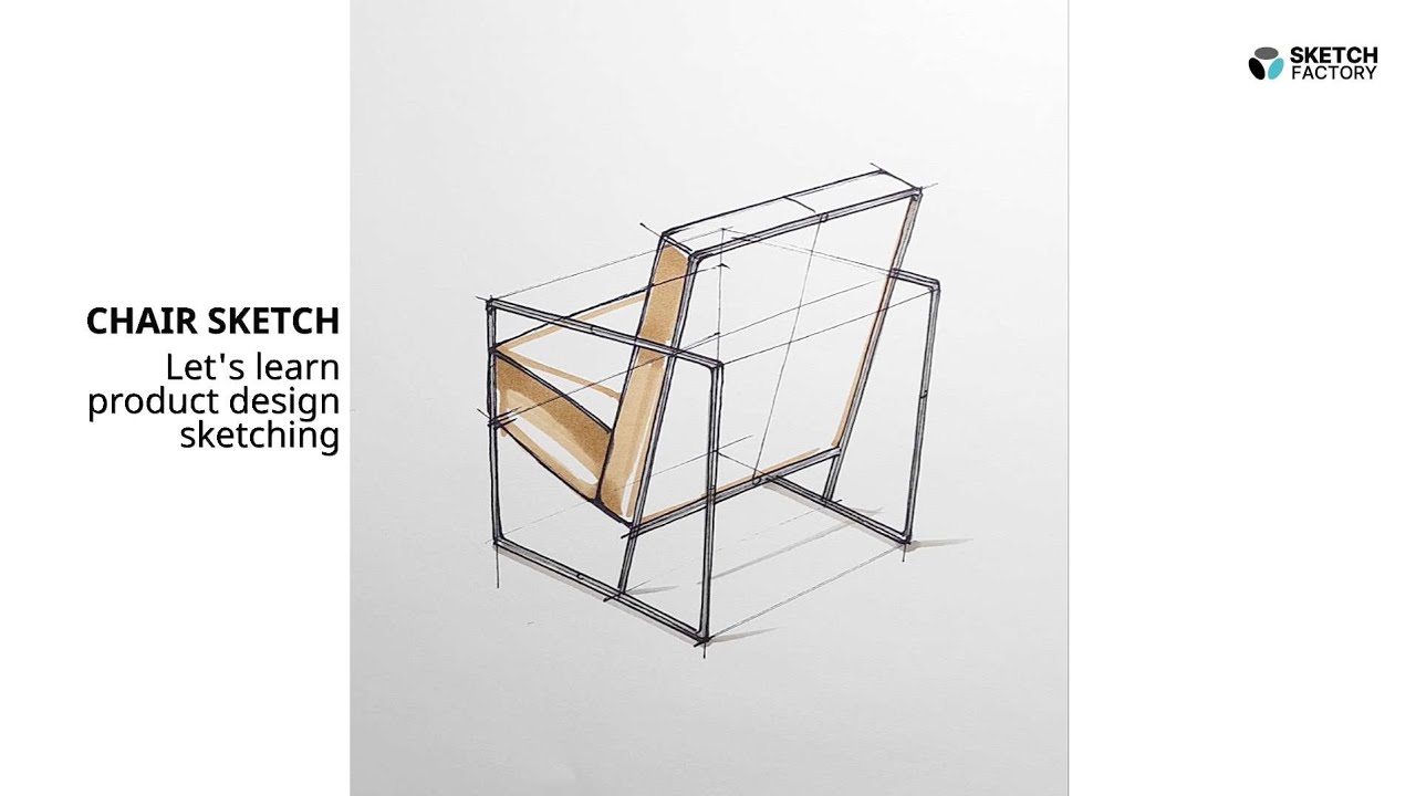Chair sketch tutorial / product design sketch - YouTube