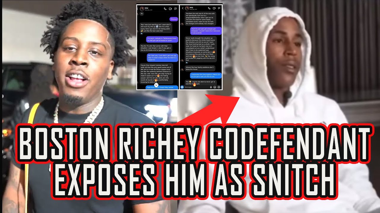 Boston Richey CODEFENDANT EXPOSES him AS SNITCH ?? - YouTube