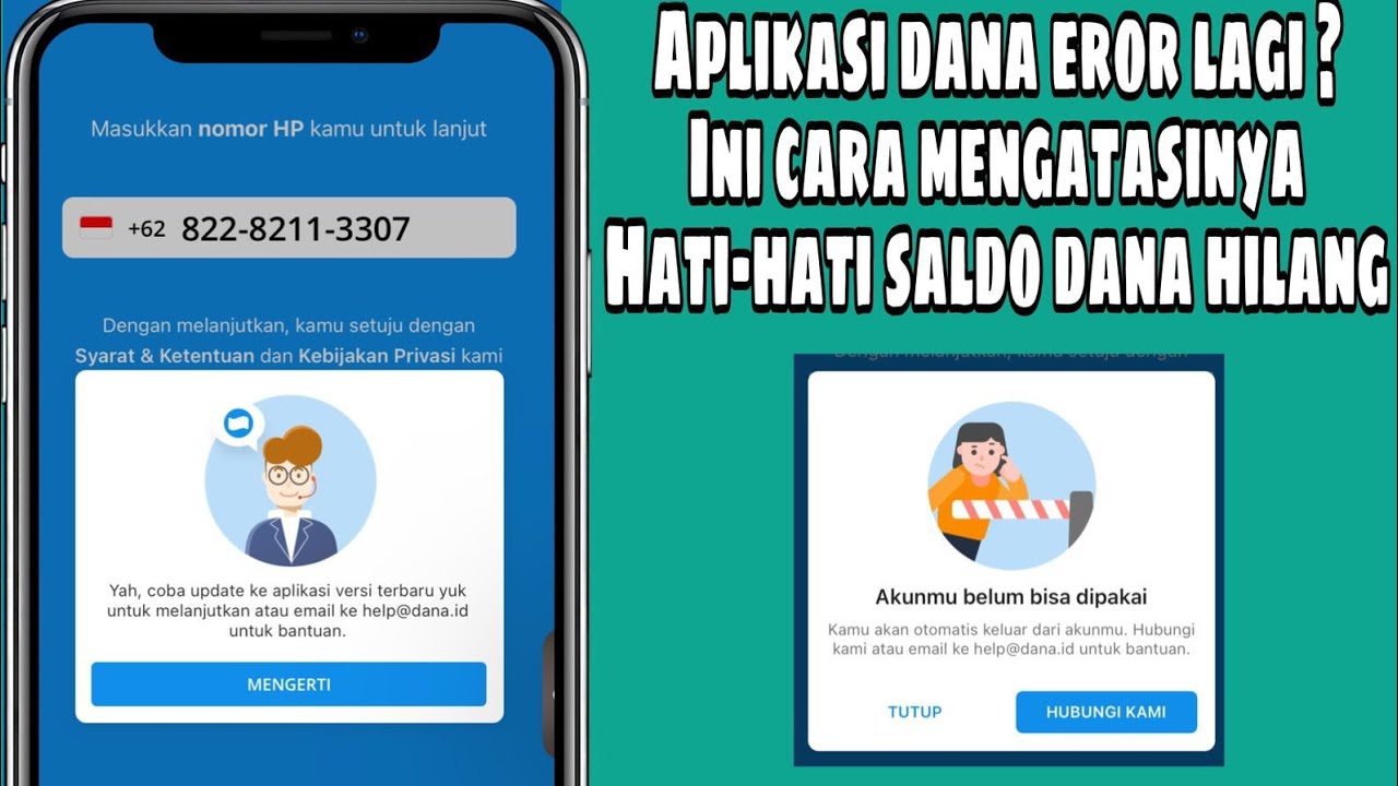 APLIKASI DANA EROR TIDAK BISA LOGIN ERROR INI CARA ATASINYA - YouTube