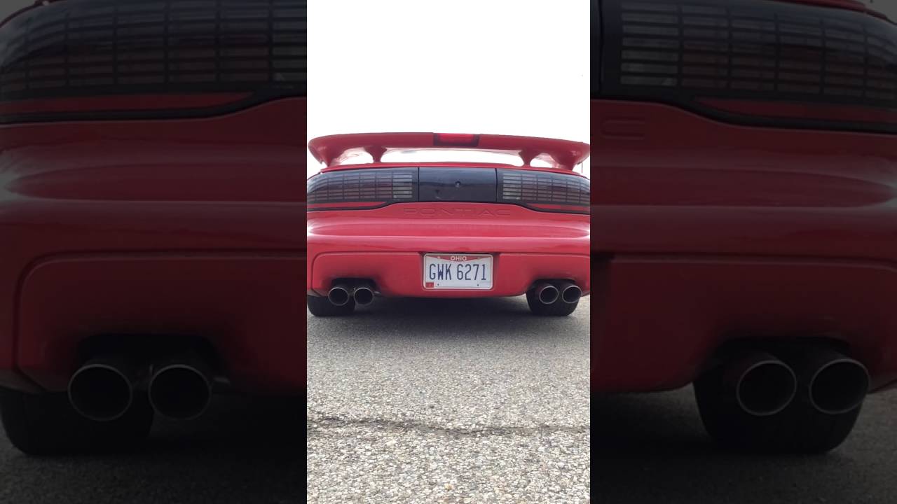 1997 trans am lt1 with a straight pipe from the cat to the tips - YouTube