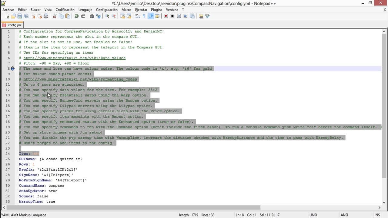 Minecraft Bukkit Plugin - Compass Navigation [ Tutorial en Español ] Establece TP con una ...