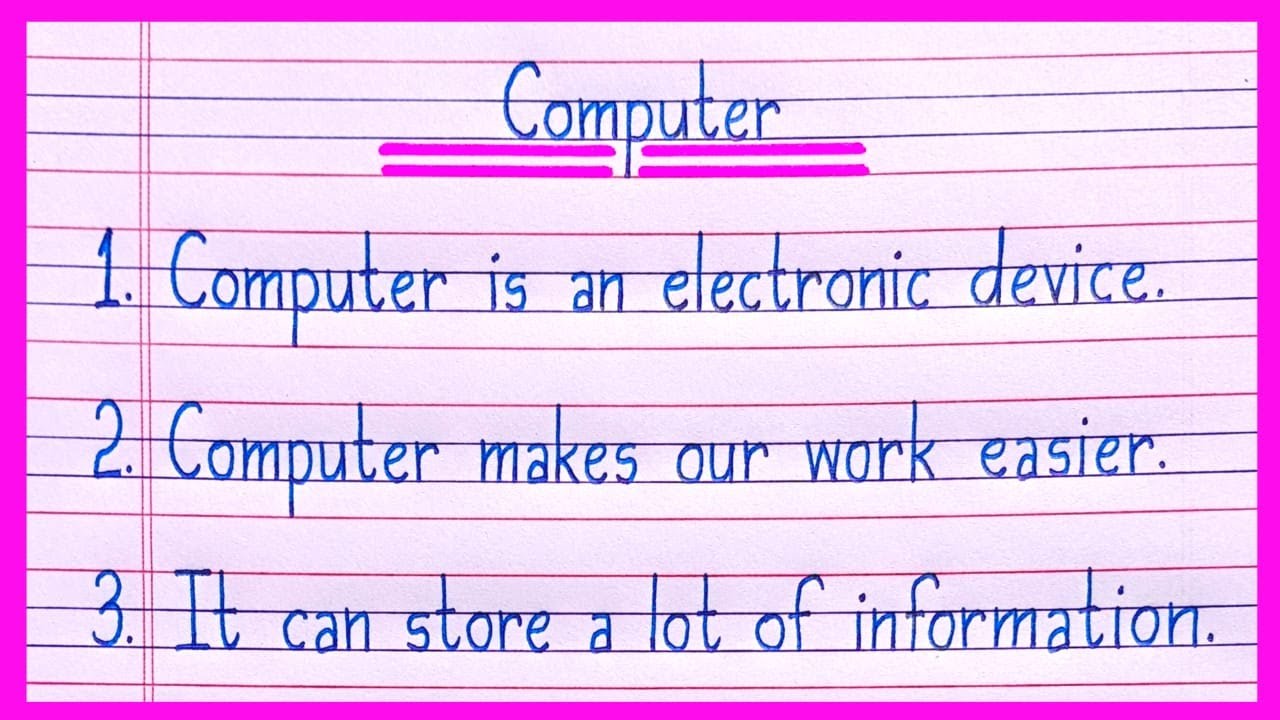10 lines on Computer in english | Essay on Computer in english ...