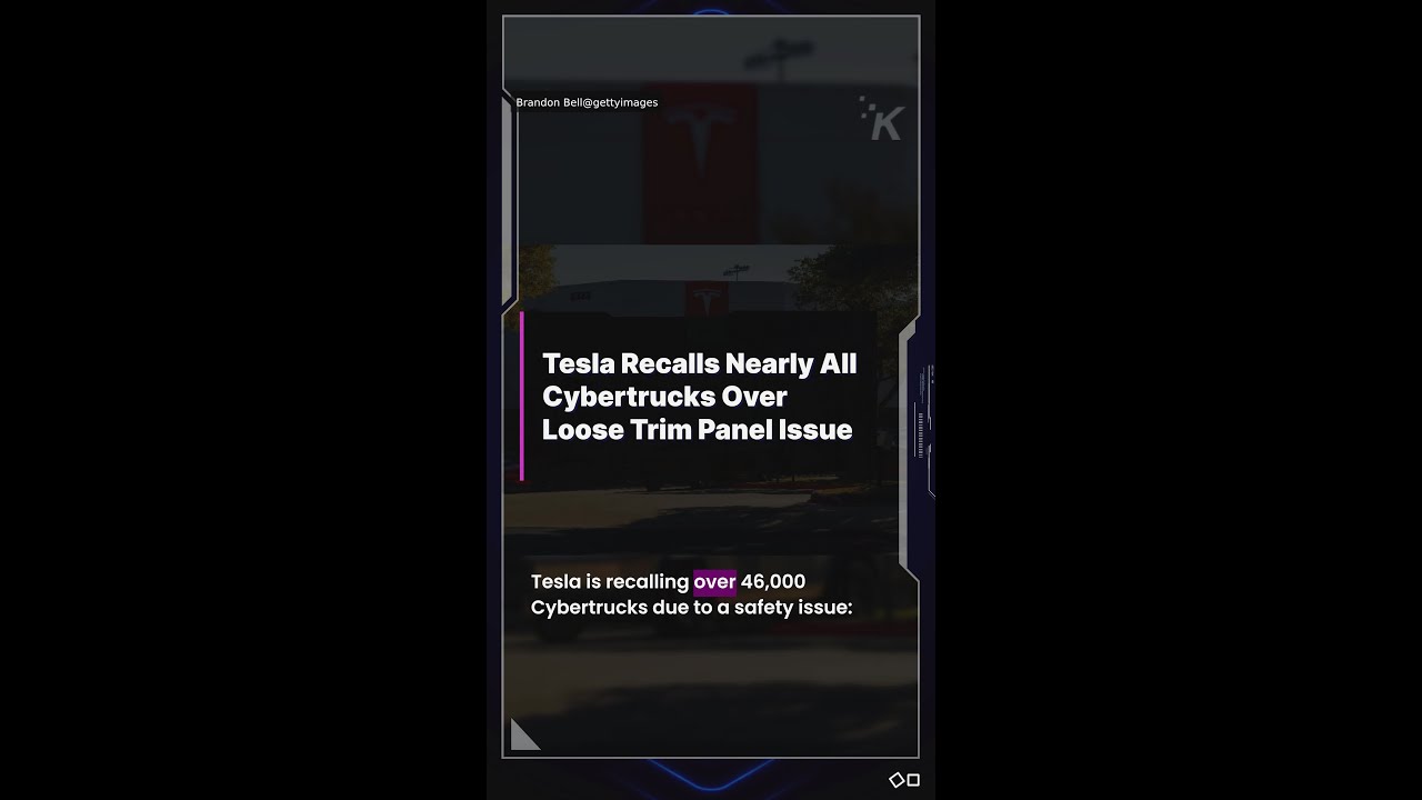 Tesla recalls nearly all Cybertrucks over loose trim panel issue - YouTube