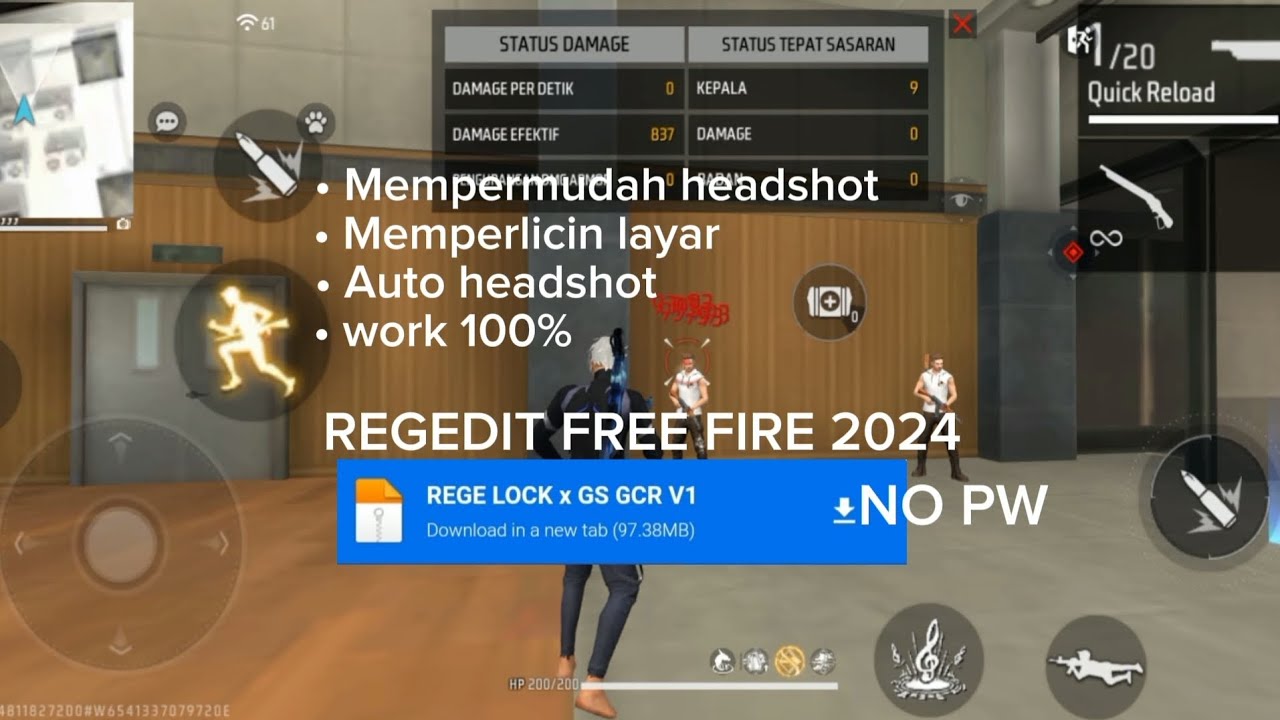 REGE FREE FIRE 💯 AUTO LOCK 💯#freefire #regedit #viralvideo # ...