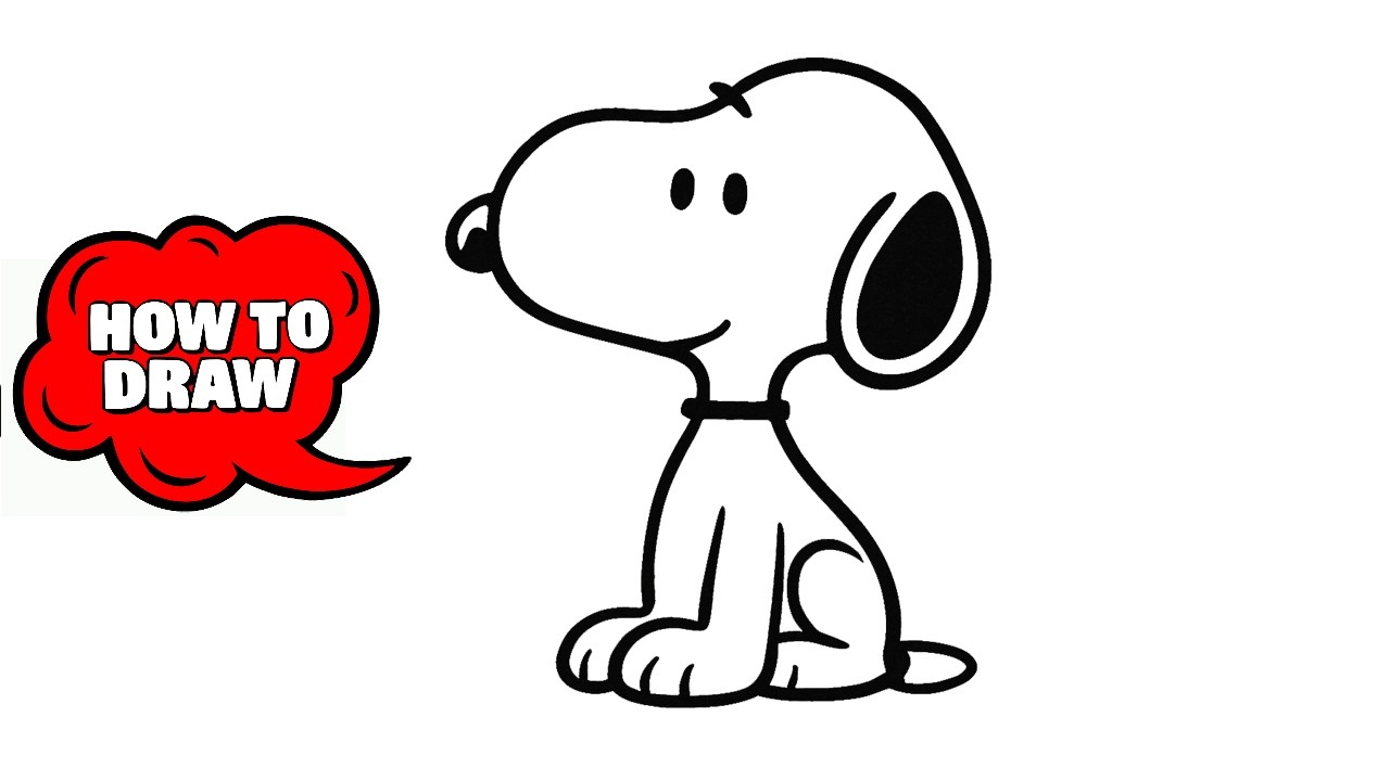 How to Draw Snoopy | Super Easy Cartoon Drawing - YouTube