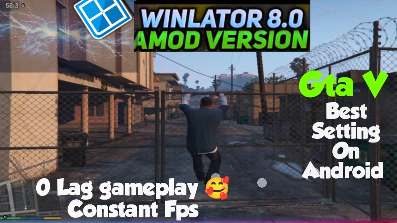 GTA V Winlator_ 8.0-Amod Version 0 lag constant Fps 😎 Best setting On ...